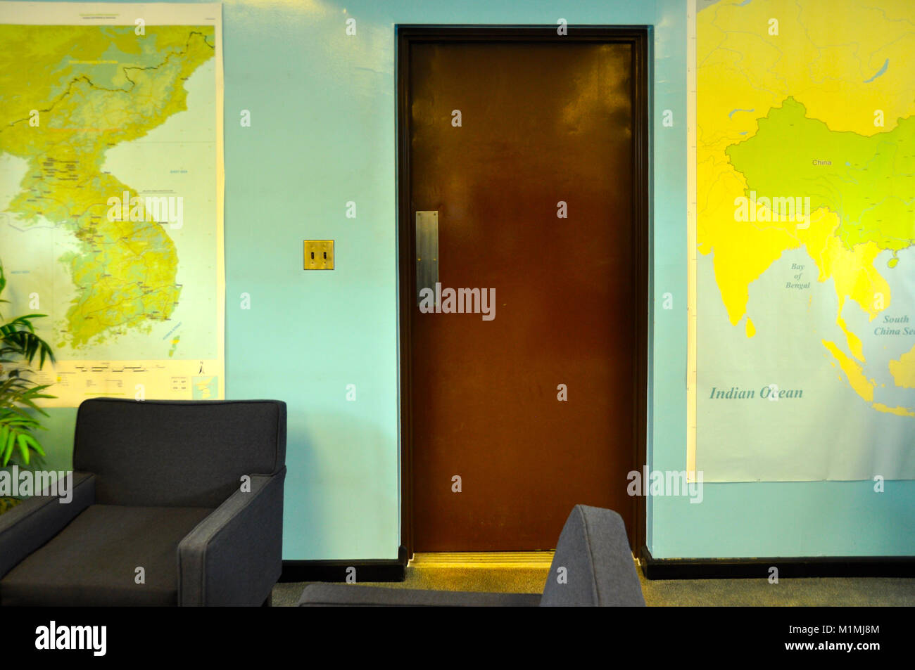 DMZ, SÜDKOREA - 26 September 2014: Conference room for the North Korean ...