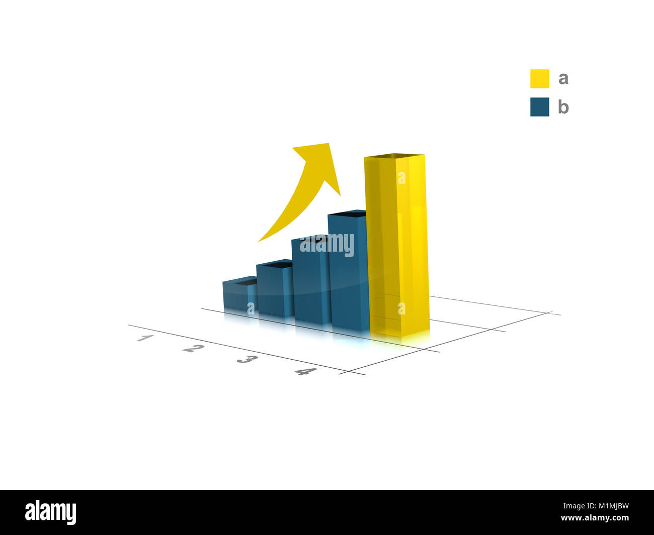 Graph 3d illustration Stock Photo - Alamy