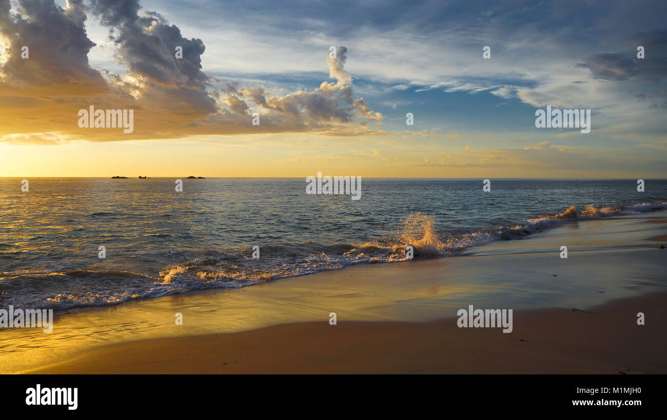 Beach sunset, Burns Beach, Perth, Western Australia, Australia Stock ...