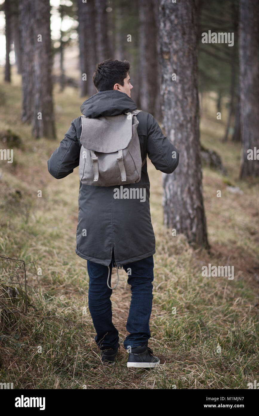 Men carrying backpack hi-res stock photography and images - Alamy