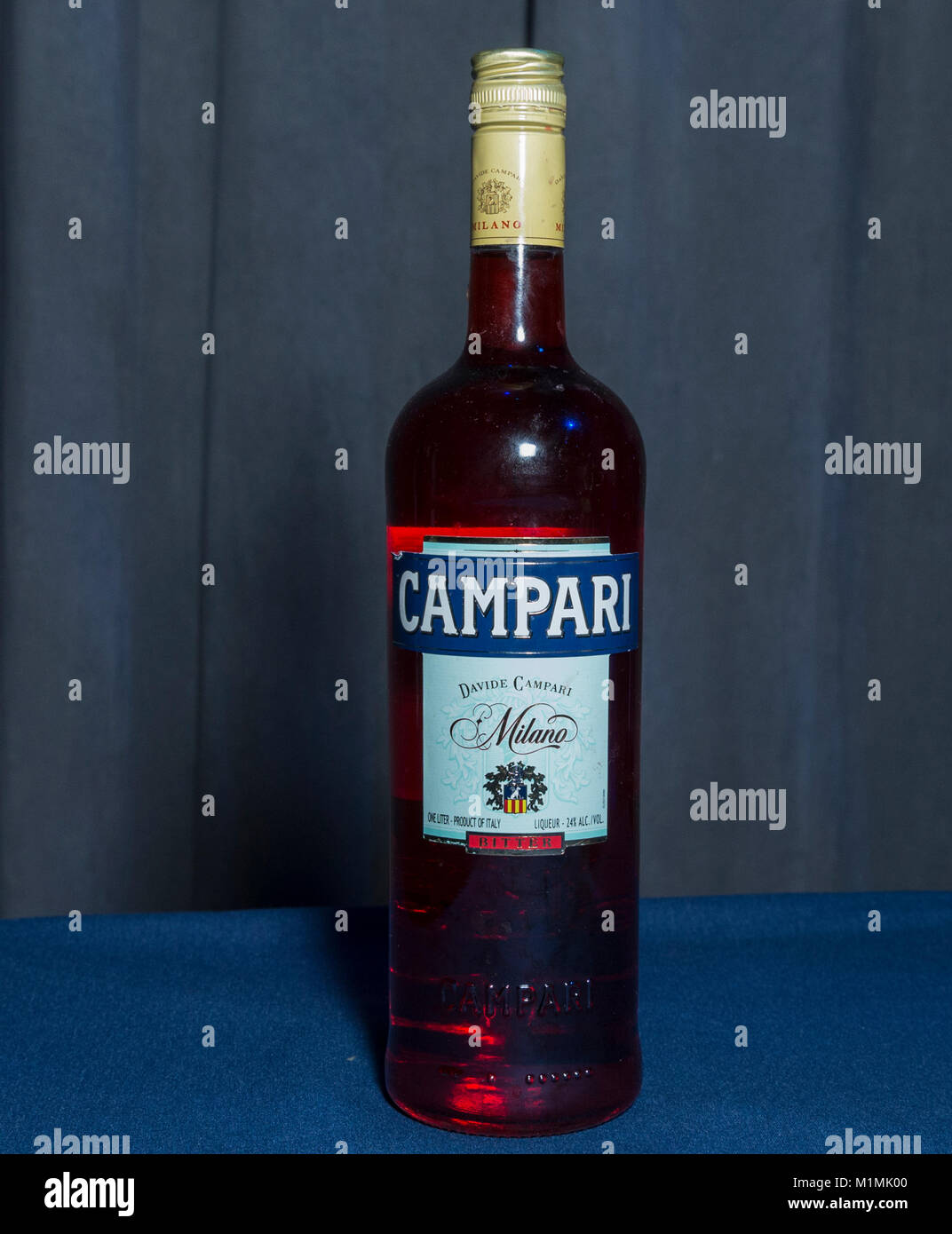 New York, NY - January 30, 2018: Bottle of Italian Campari liqueur on ...