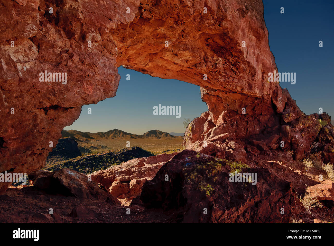 Eagle Eye Arch, Eagle Mountain, Aguila, Arizona, United States Stock ...