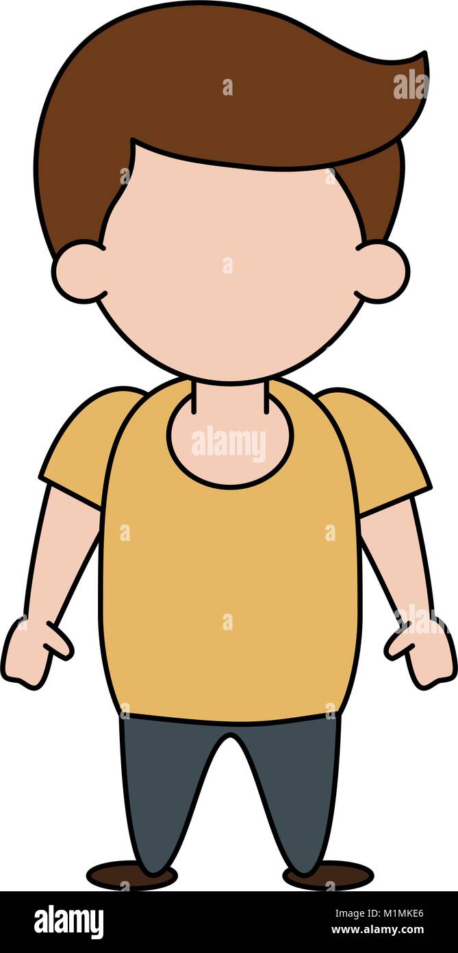 Cute boy faceless cartoon Stock Vector Image & Art - Alamy