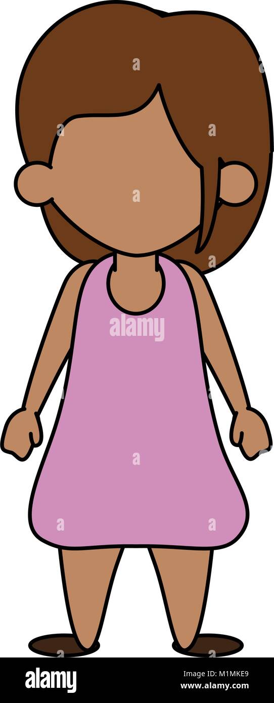 Cute girl faceless cartoon Stock Vector Image & Art - Alamy