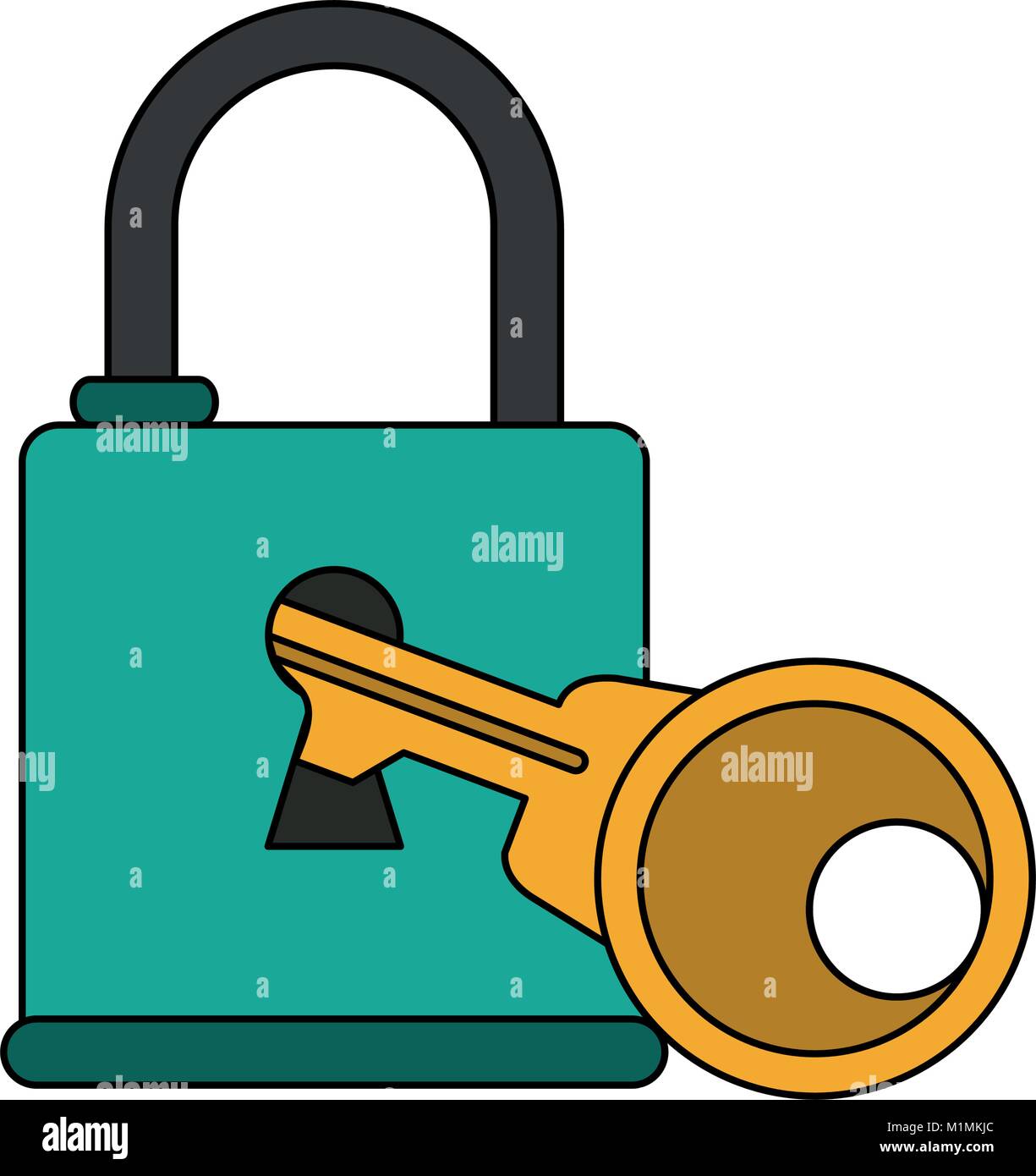 Padlock and key Stock Vector Image & Art - Alamy