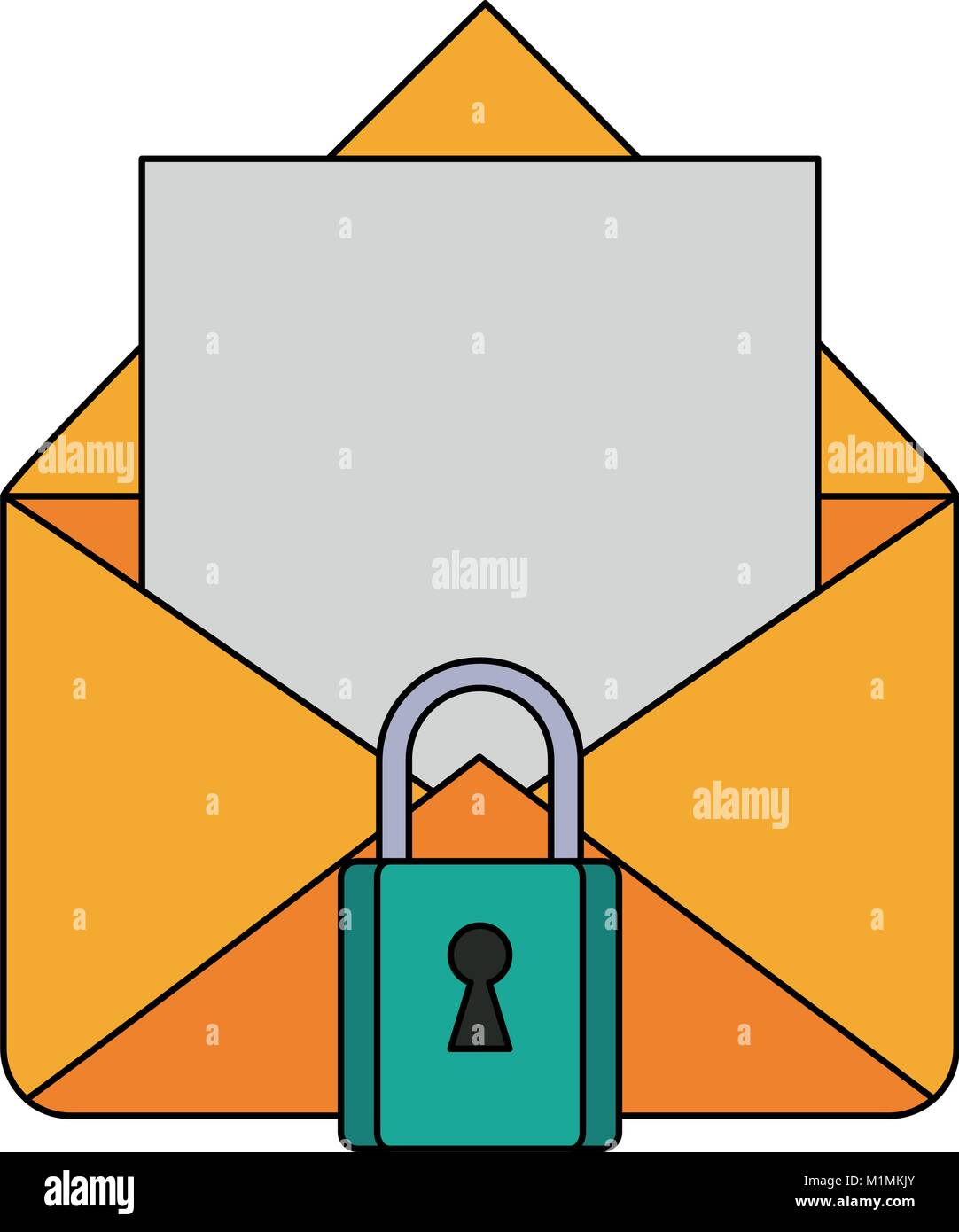 Secure email symbol Stock Vector Image & Art - Alamy