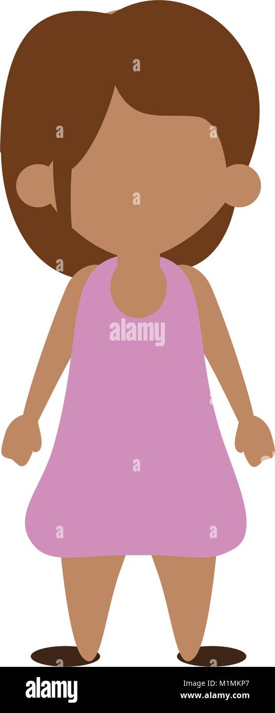 Cute girl faceless cartoon Stock Vector Image & Art - Alamy