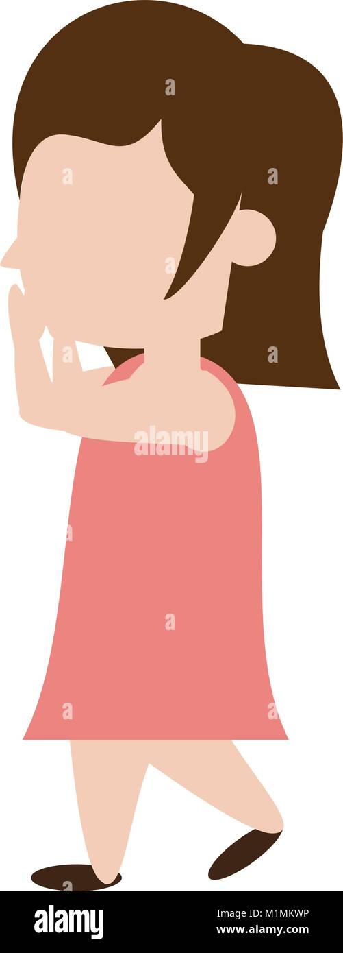 Cute girl faceless cartoon Stock Vector Image & Art - Alamy