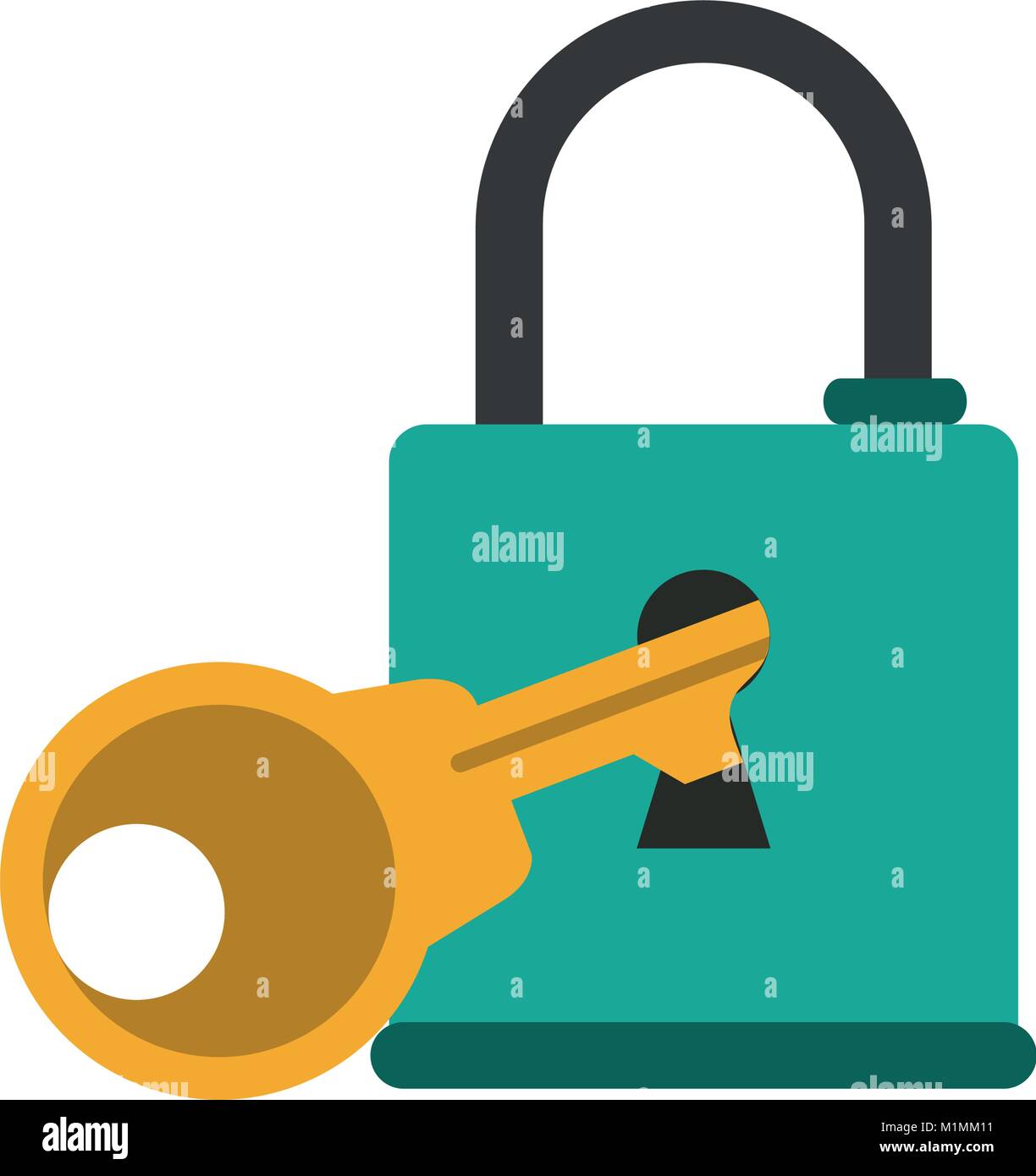 Padlock and key Stock Vector Image & Art - Alamy