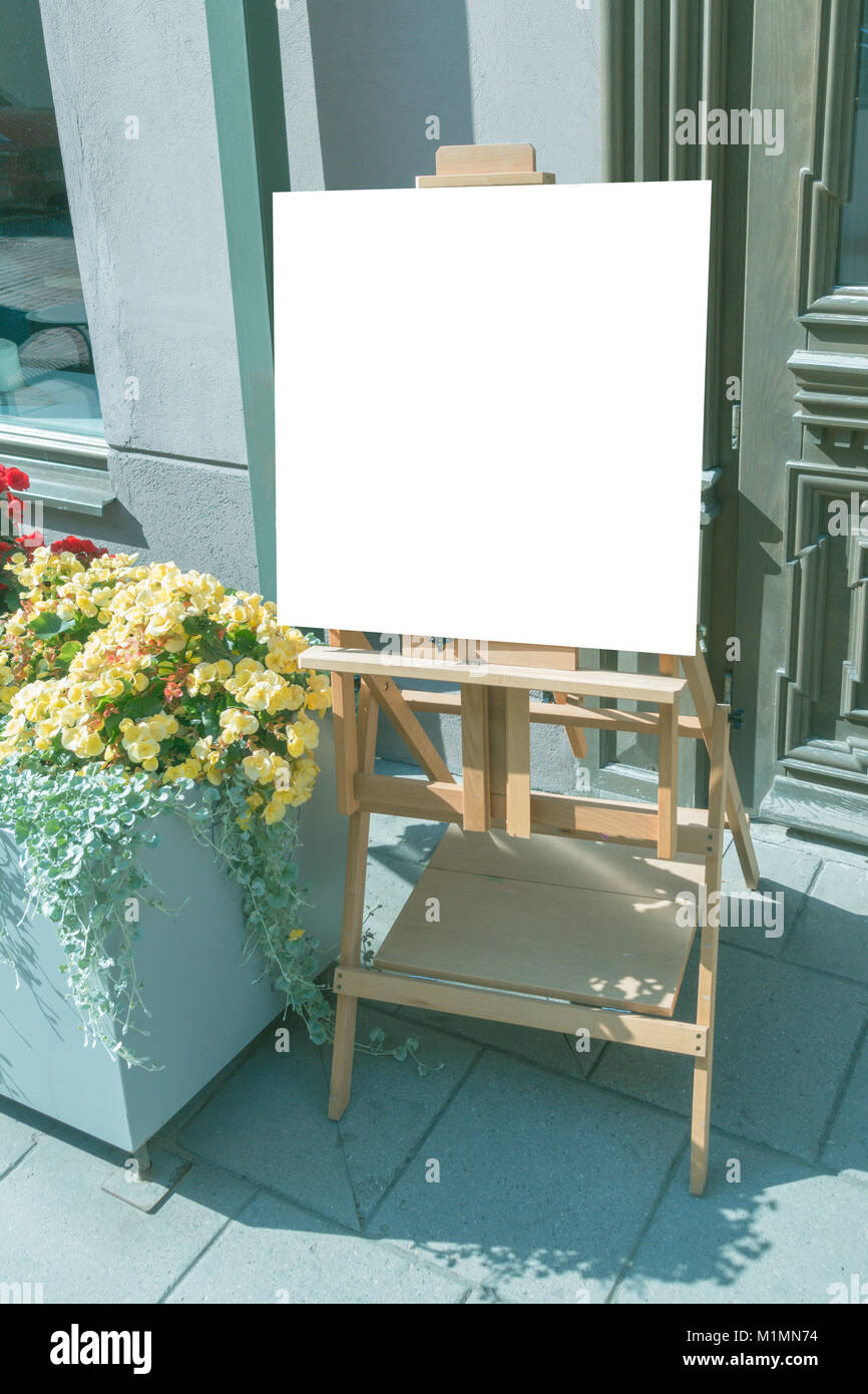 Signboard frame stand blank menu shop restaurant outdoors Stock Photo ...