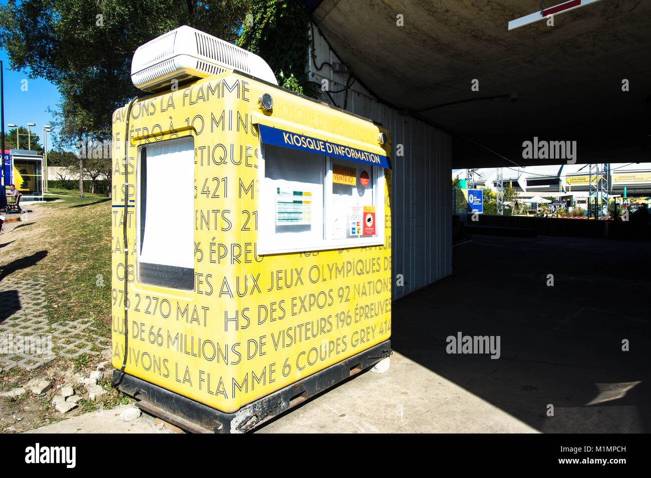 Ticket booth for Olympic games at Olympic park Montreal Jeux Olympique ...