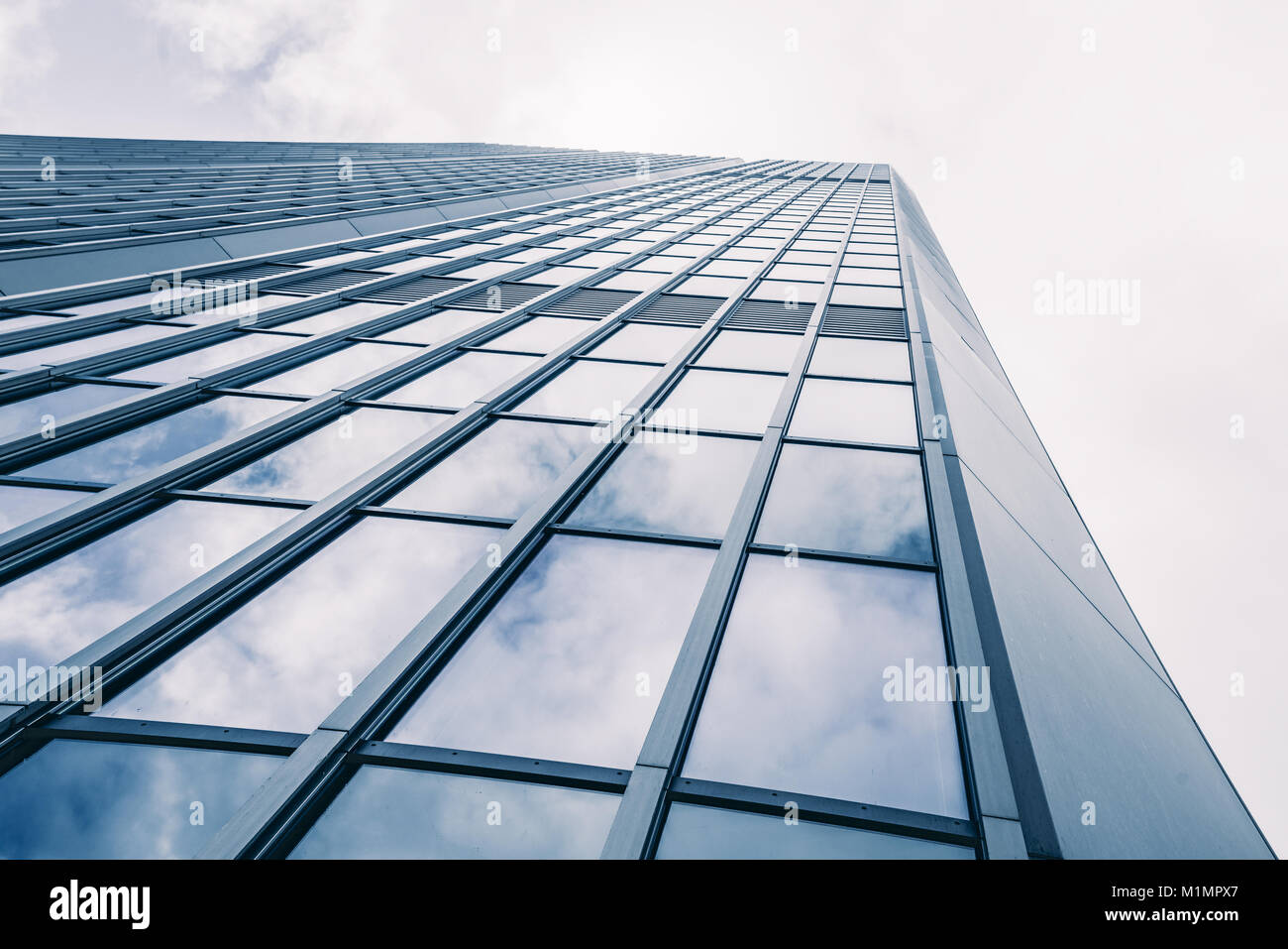 View of a modern glass skyscraper. modern office buildings Stock Photo ...