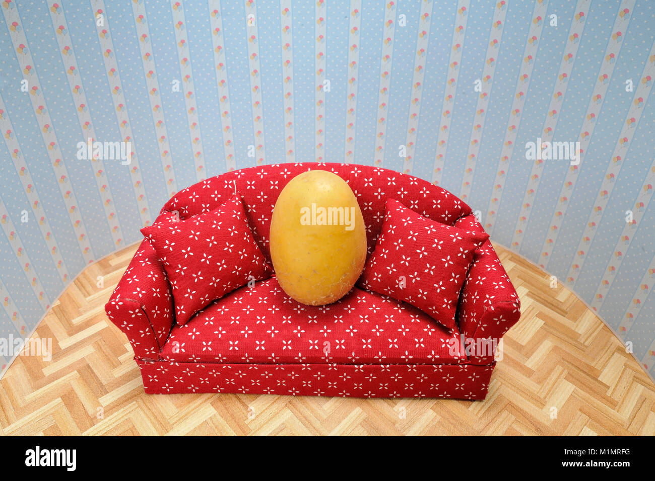 Icon image couch potato, Symbolbild Couch-Potato Stock Photo - Alamy