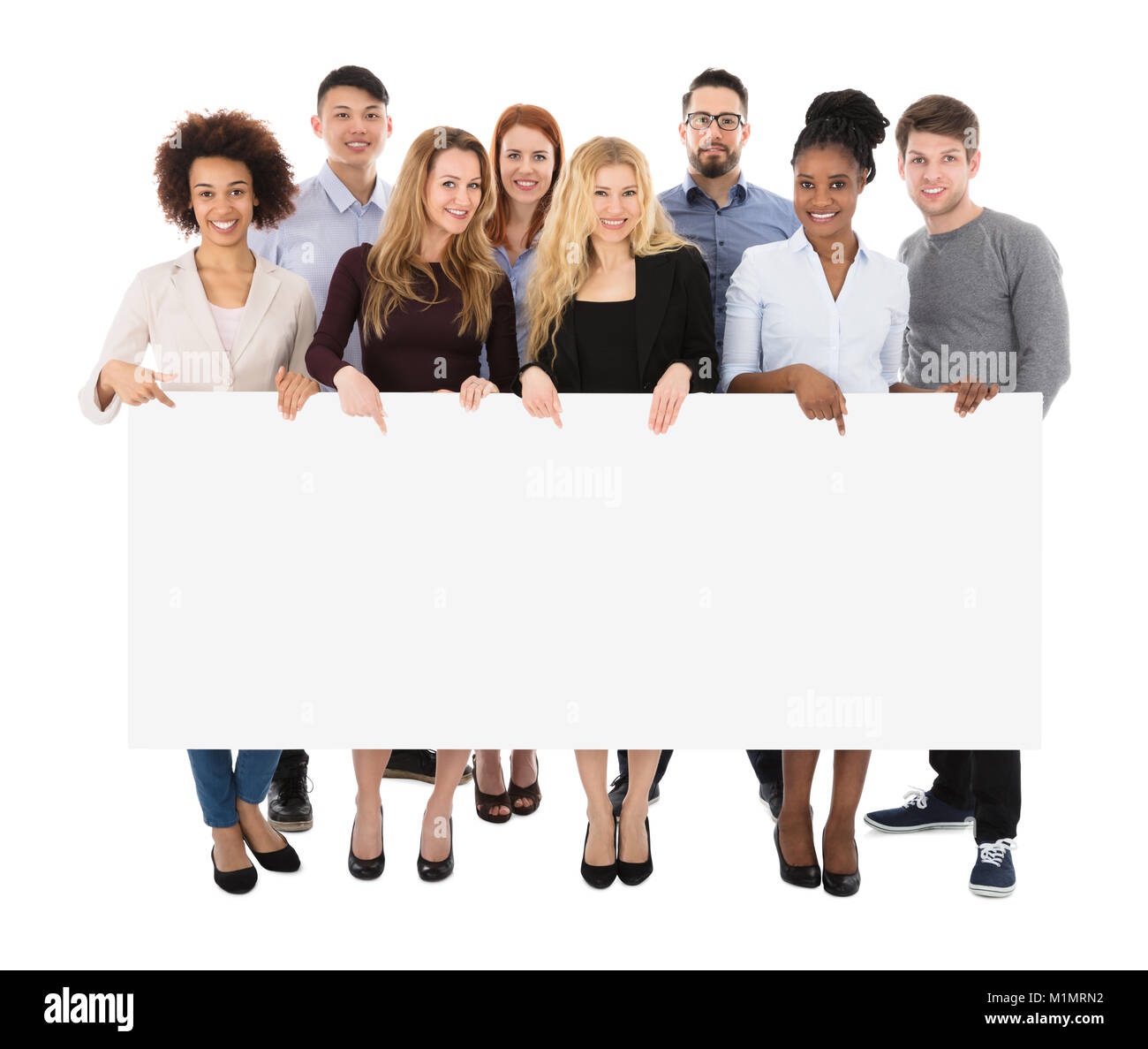 Group students holding blank sign hi-res stock photography and images ...