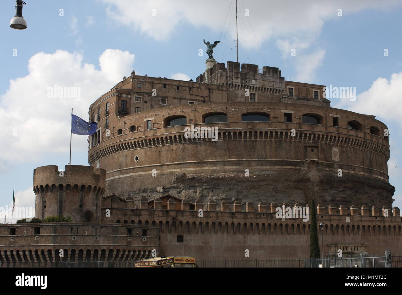 Round castle Saint Angelo in Rome, italy Stock Photo - Alamy