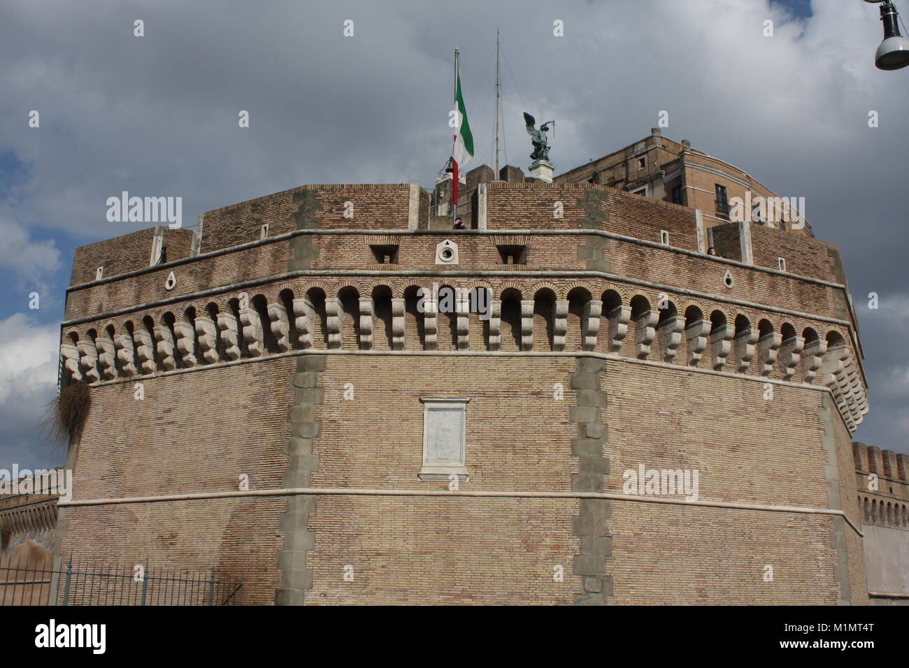 Round castle Saint Angelo in Rome, italy Stock Photo - Alamy