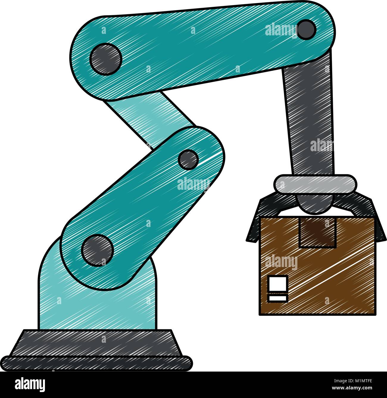 robot arm box Stock Vector Image & Art - Alamy
