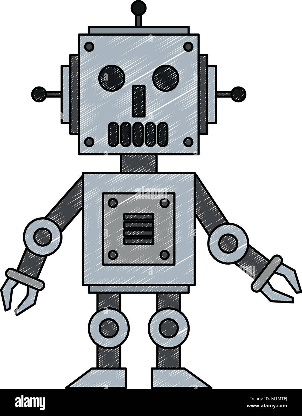 Robot funny cartoon Stock Vector Image & Art - Alamy