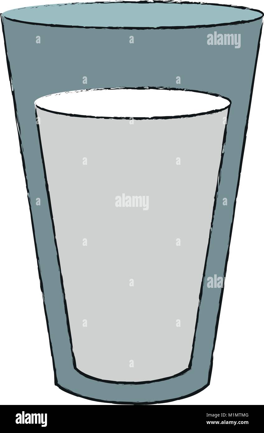 milk glass cup Stock Vector Image & Art - Alamy