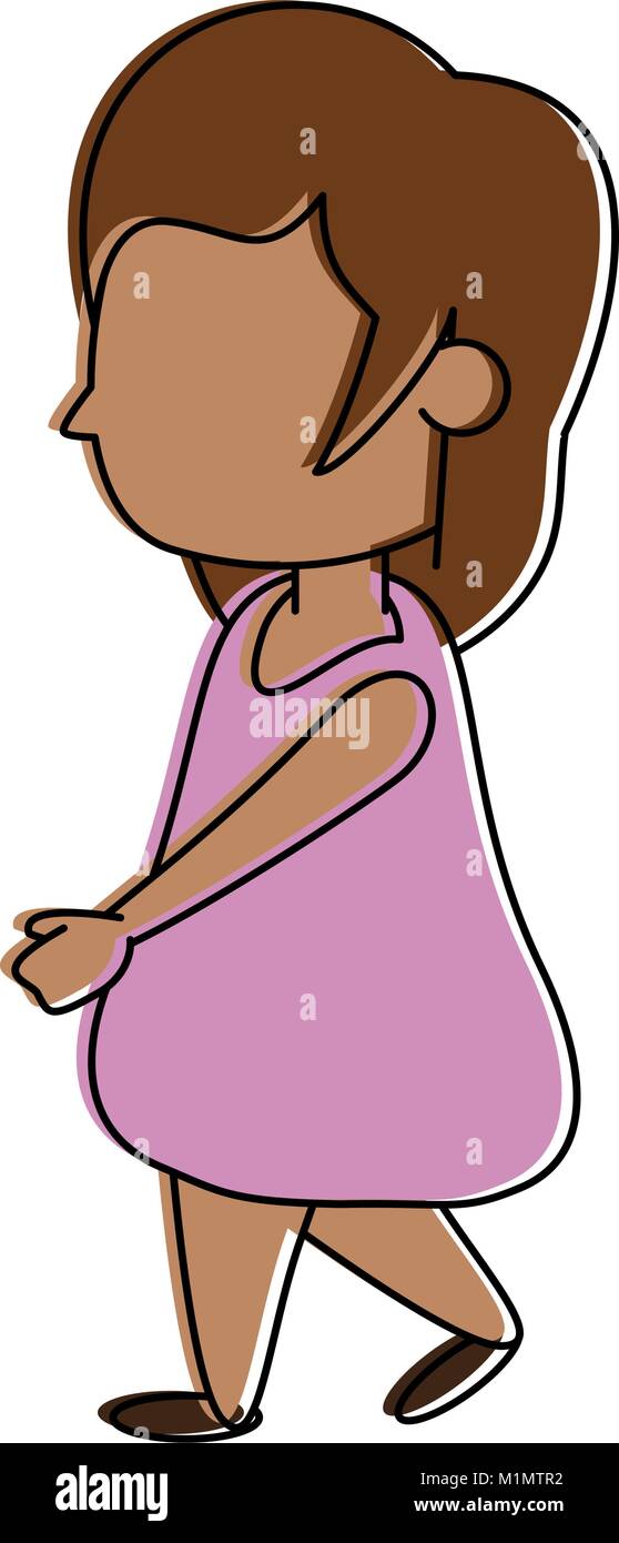 Cute girl faceless cartoon Stock Vector Image & Art - Alamy