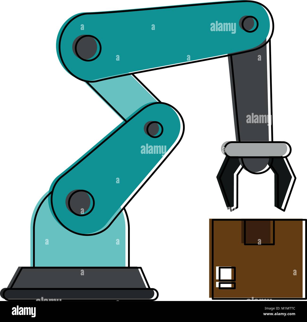 robot arm box Stock Vector Image & Art - Alamy