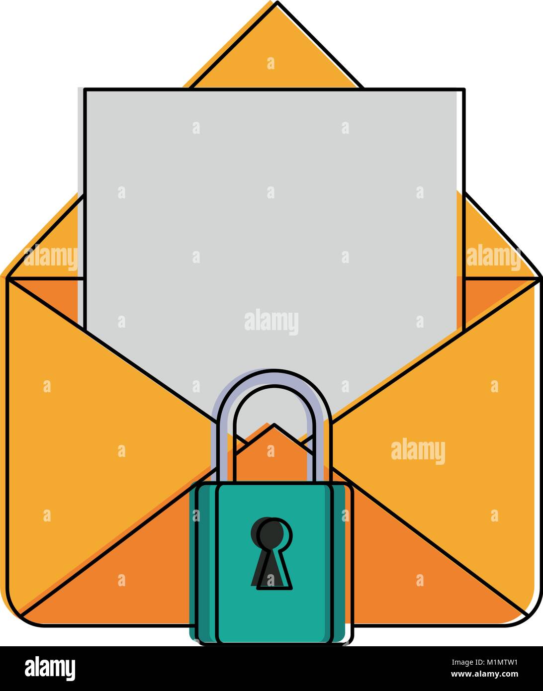 Secure email symbol Stock Vector Image & Art - Alamy