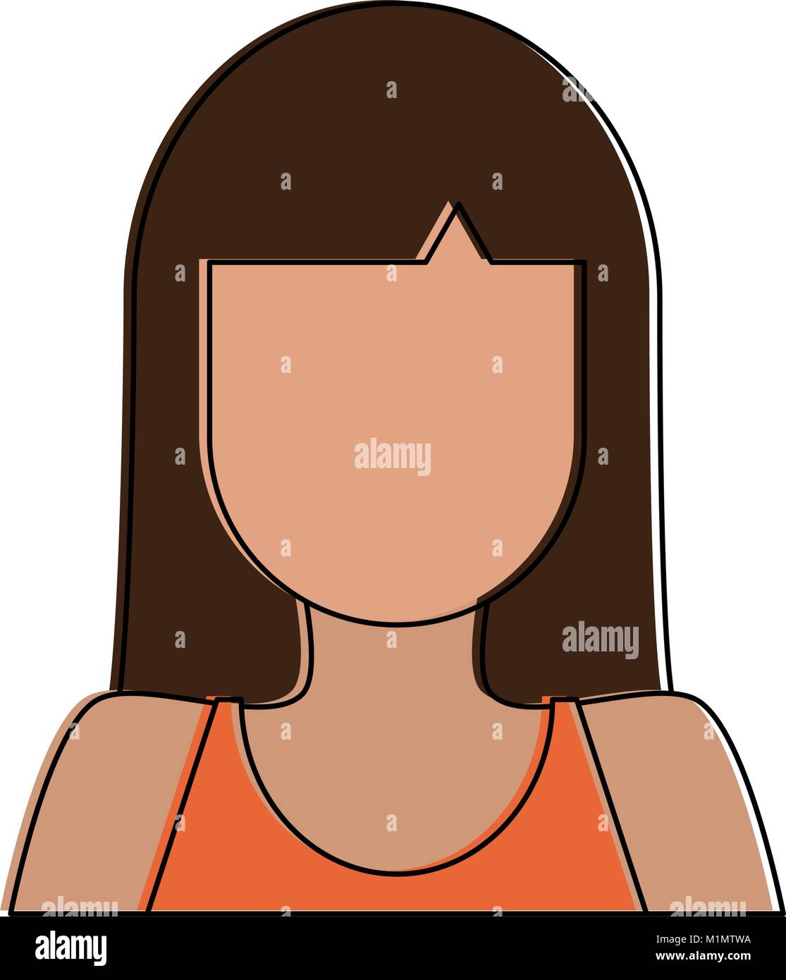 Woman faceless avatar Stock Vector Image & Art - Alamy