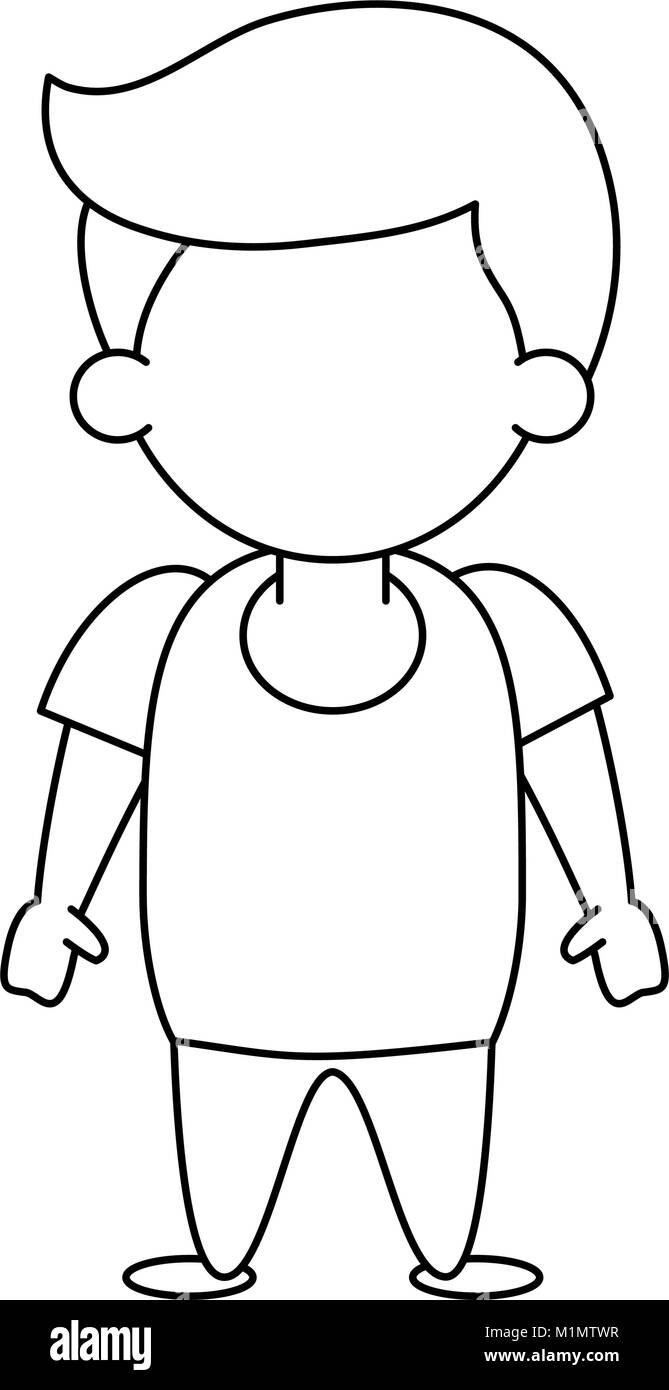 Cute boy faceless cartoon Stock Vector Image & Art - Alamy