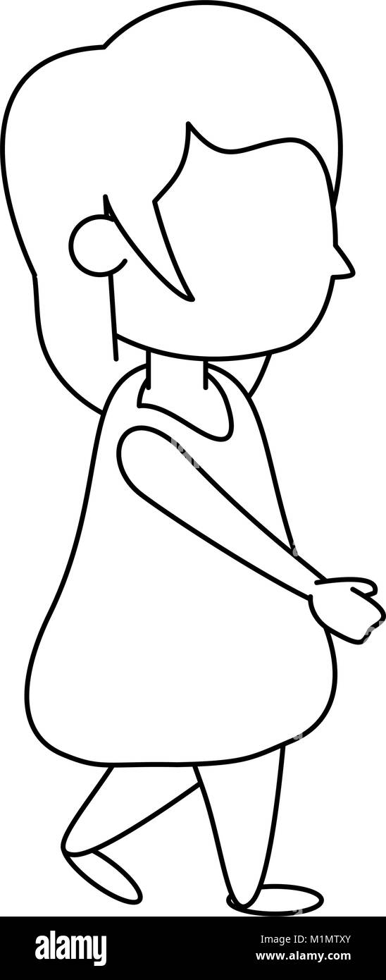 Cute girl faceless cartoon Stock Vector Image & Art - Alamy