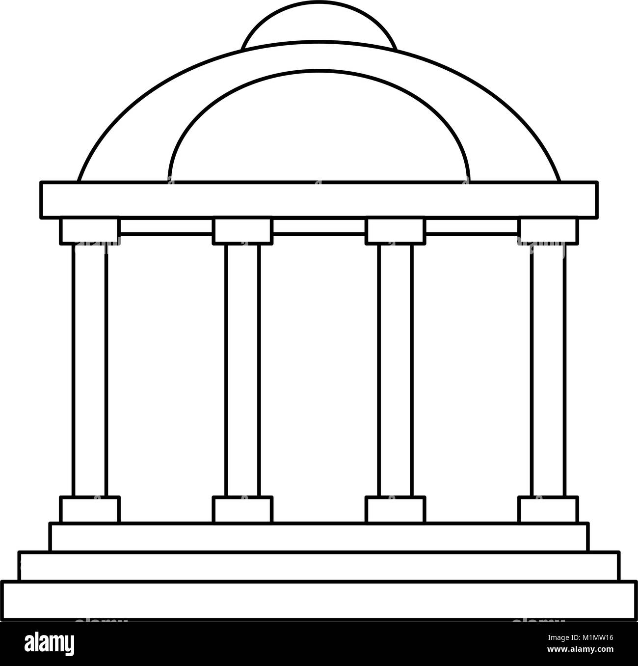 Bank building symbol Stock Vector Image & Art - Alamy