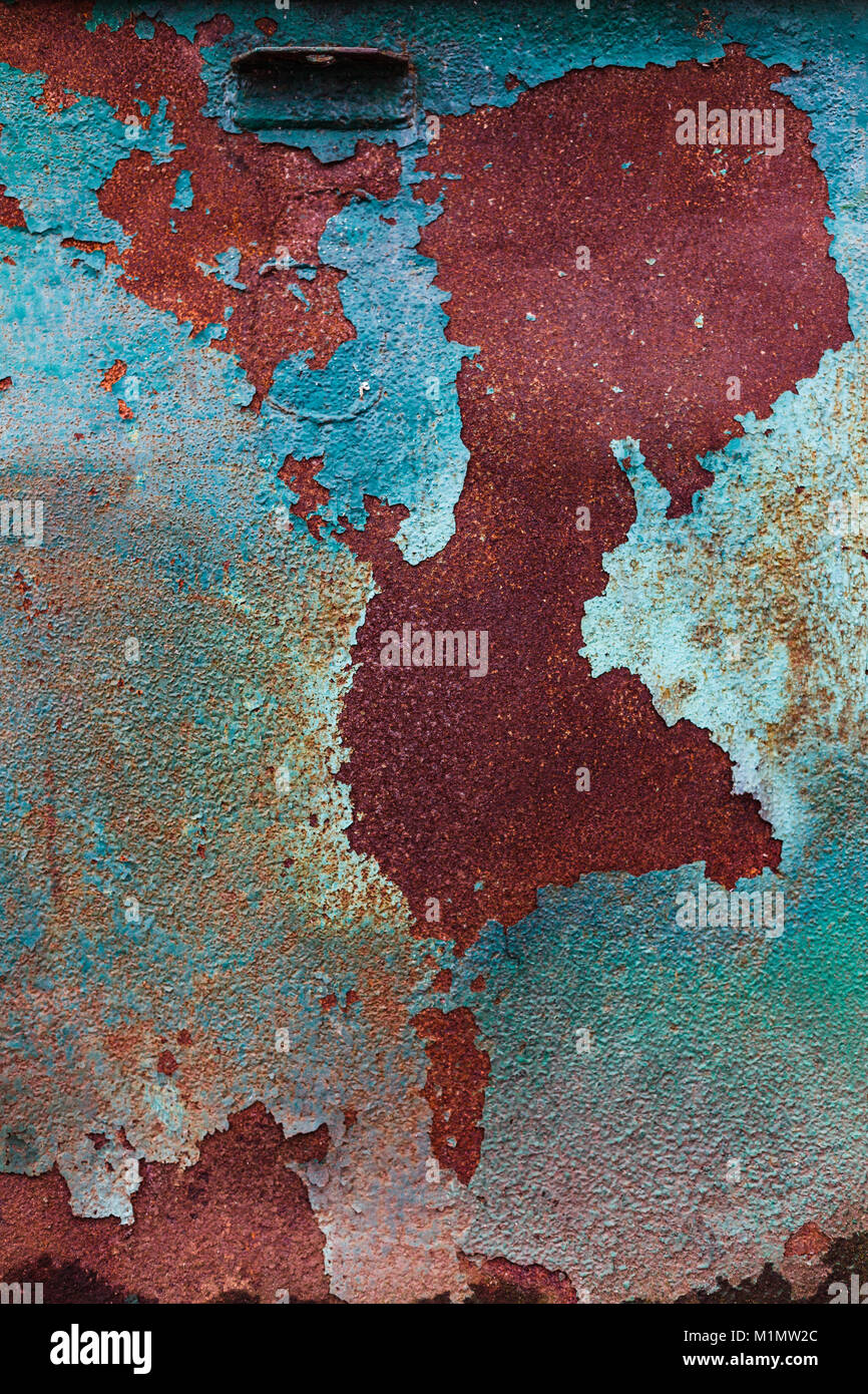 Rusty Colored Metal with cracked paint Stock Photo - Alamy