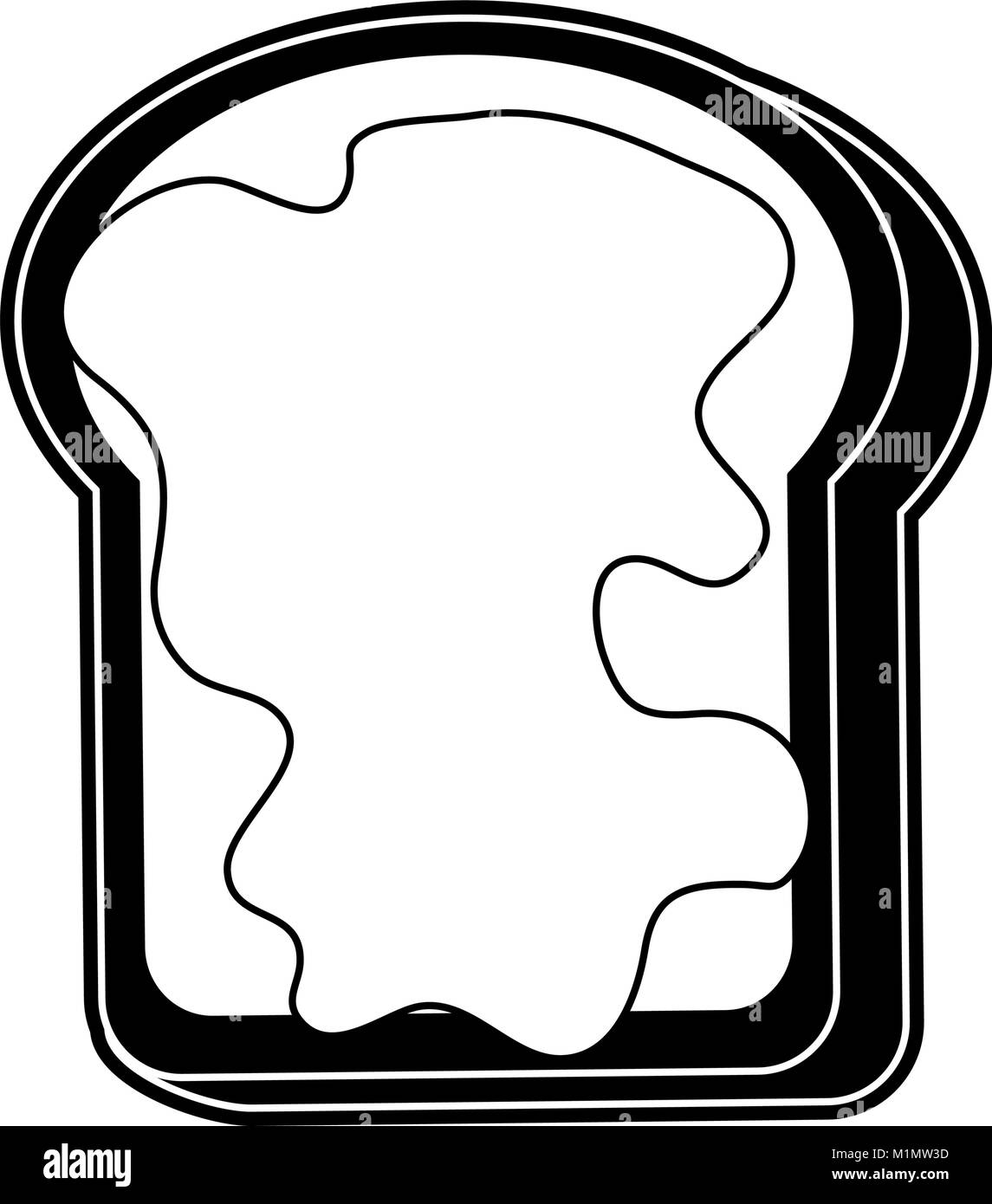 Toast bread strawberry Stock Vector Images - Alamy