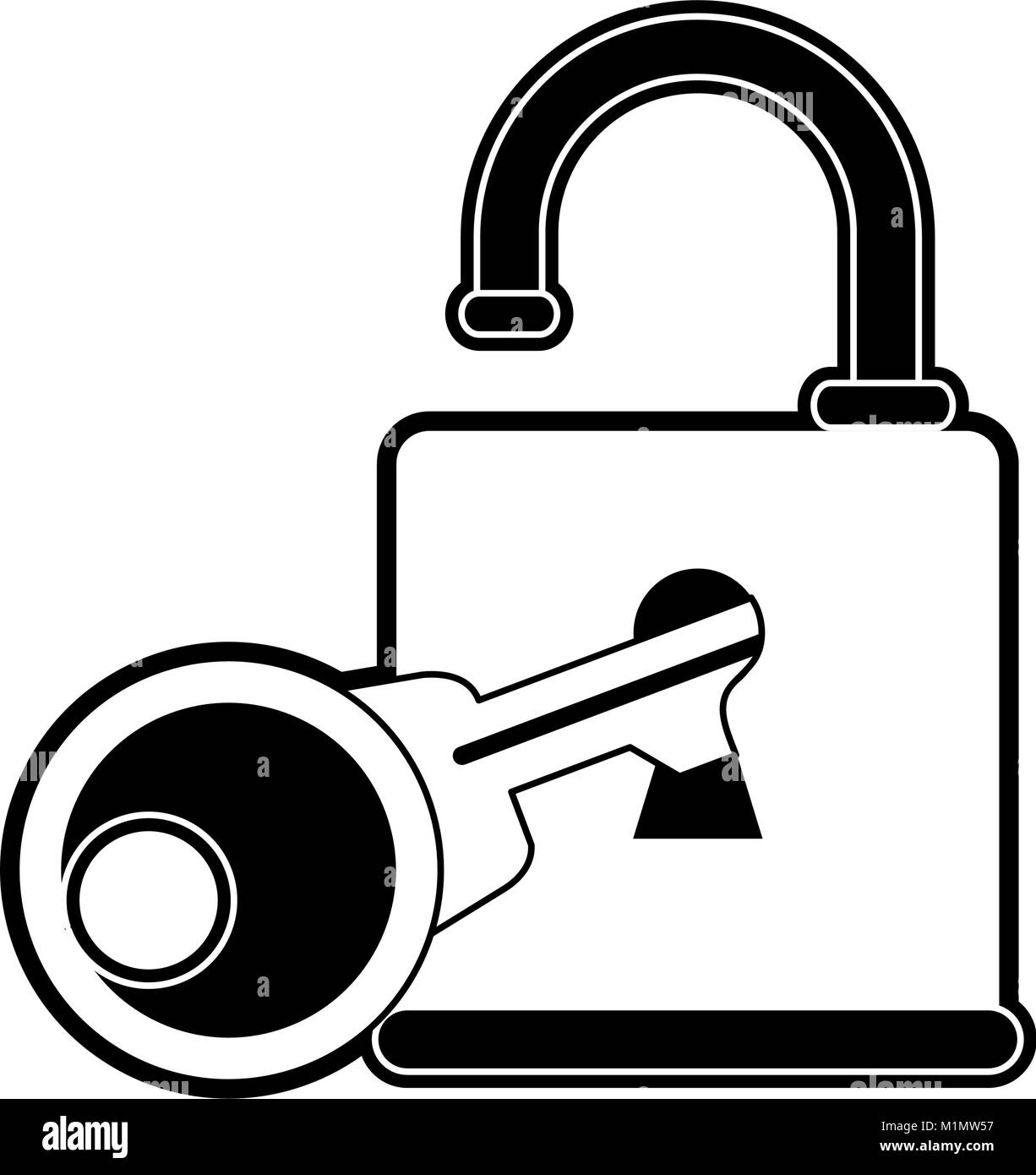 Padlock and key Stock Vector Image & Art - Alamy