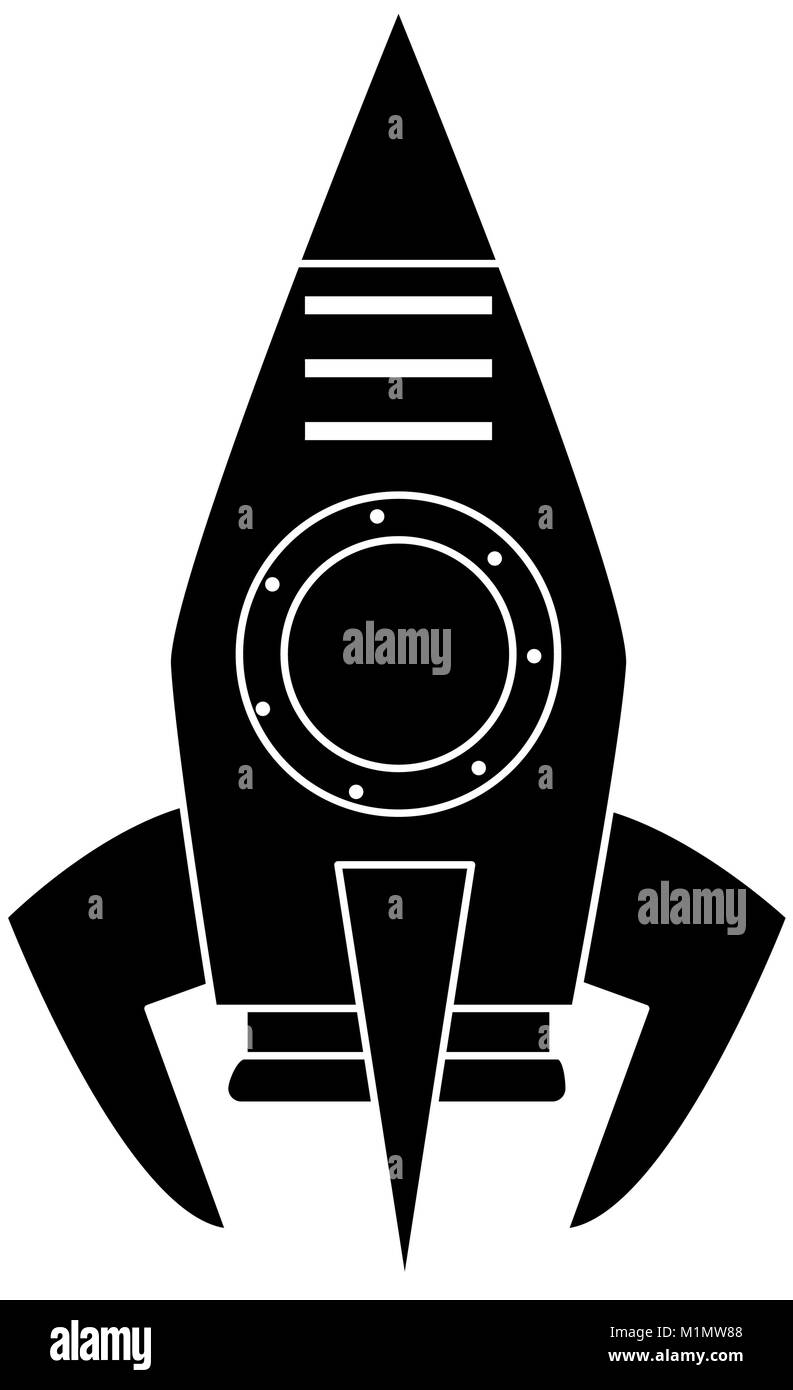 Rocket spaceship symbol Stock Vector Image & Art - Alamy