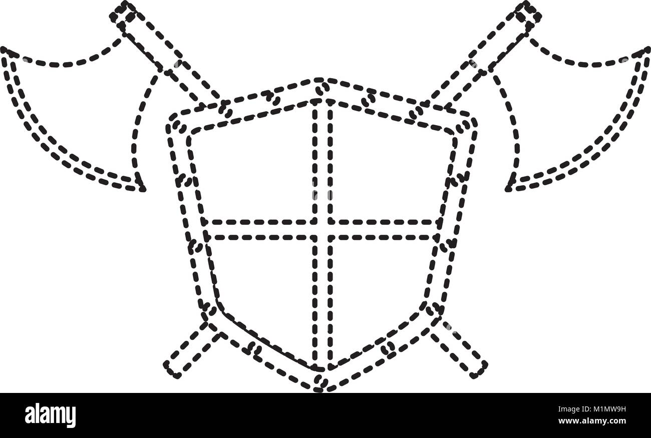 Metallic warrior shield with axes Stock Vector Image & Art - Alamy