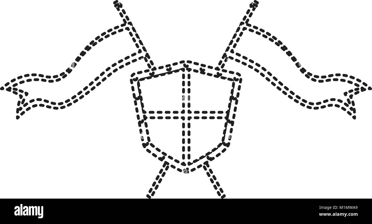 Metallic warrior shield with flags Stock Vector Image & Art - Alamy