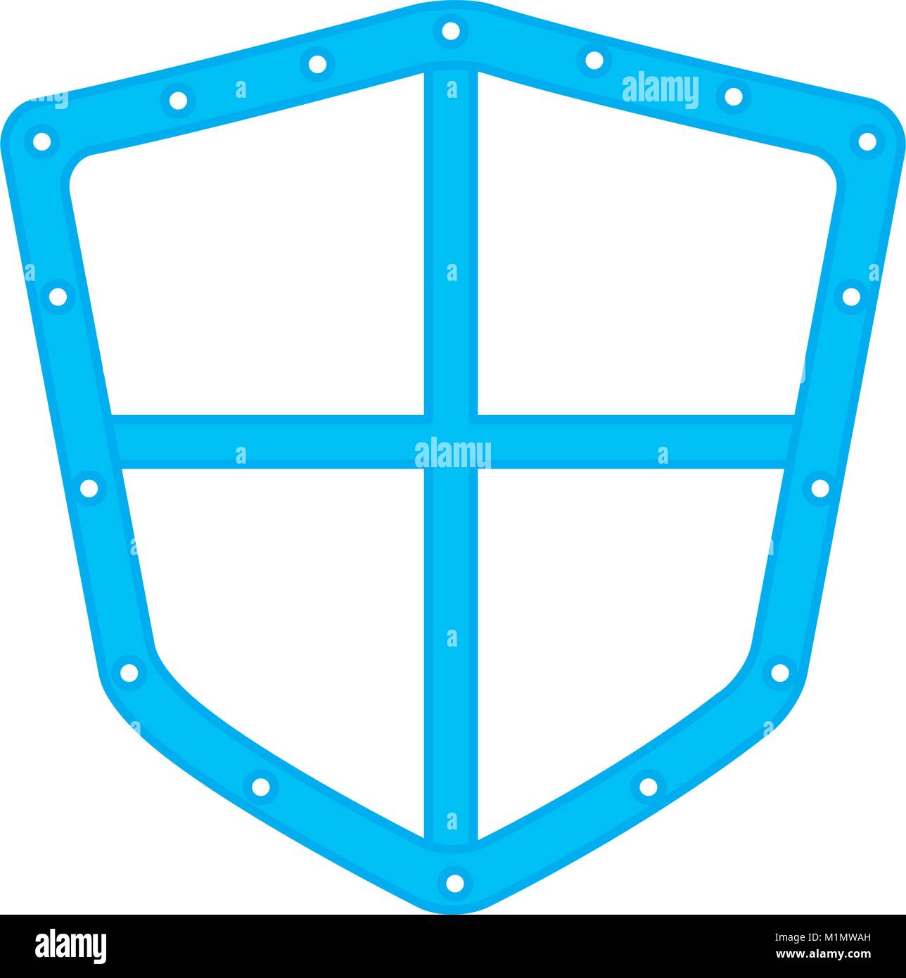 Strong blue metallic shield hi-res stock photography and images - Alamy