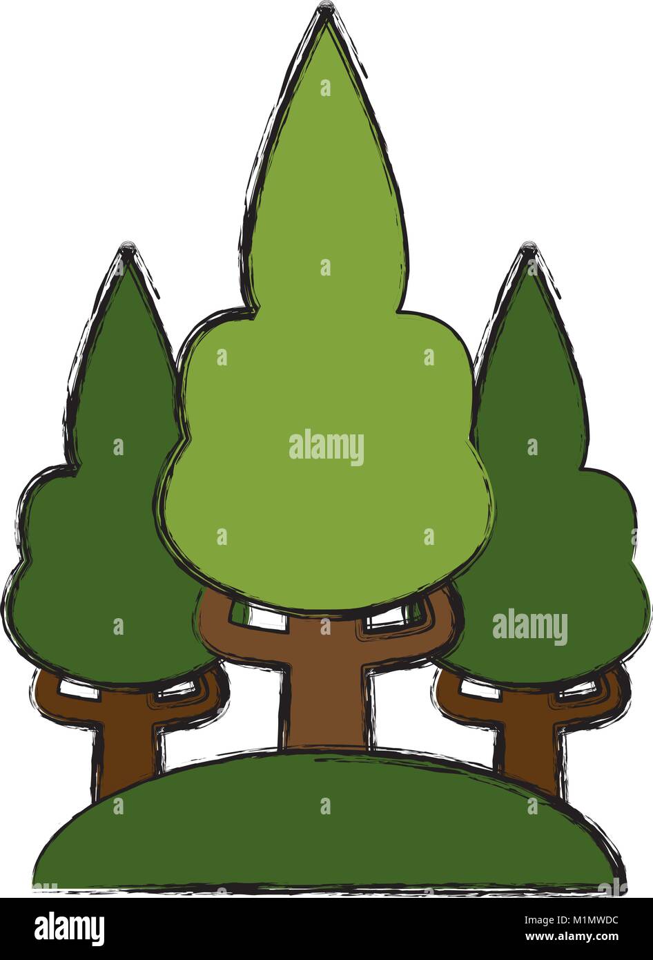 Trees nature symbol Stock Vector Image & Art - Alamy