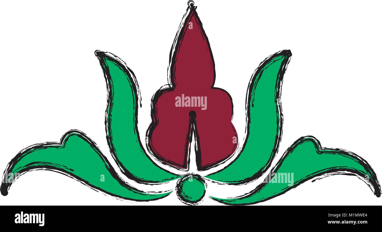 Flower heraldic symbol Stock Vector Image & Art - Alamy