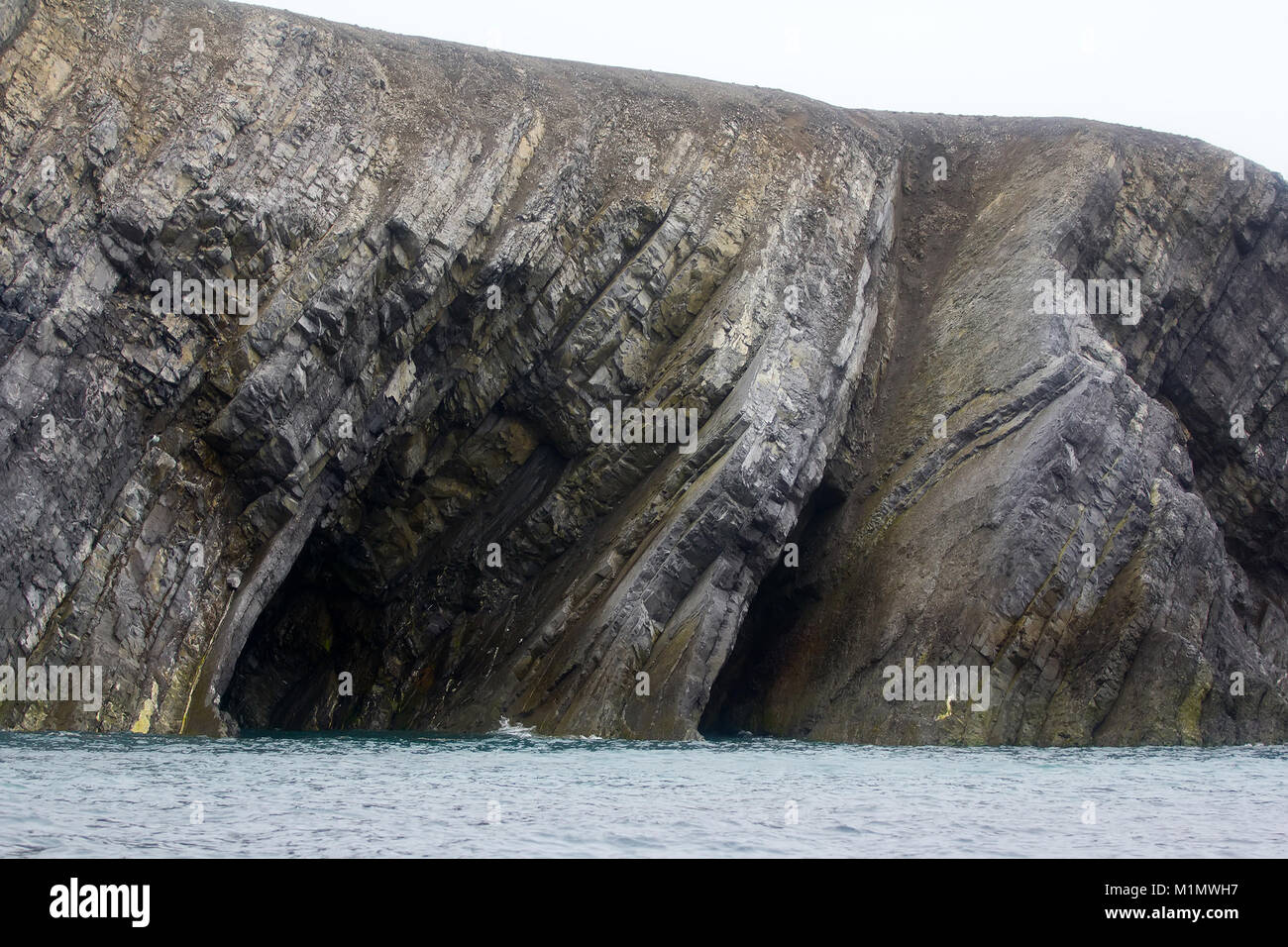 Science, Geology. Inverted (vertical) geologic horizon, geologic layer ...