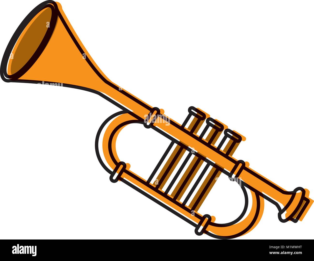 Trumpet music instrument Stock Vector Image & Art - Alamy