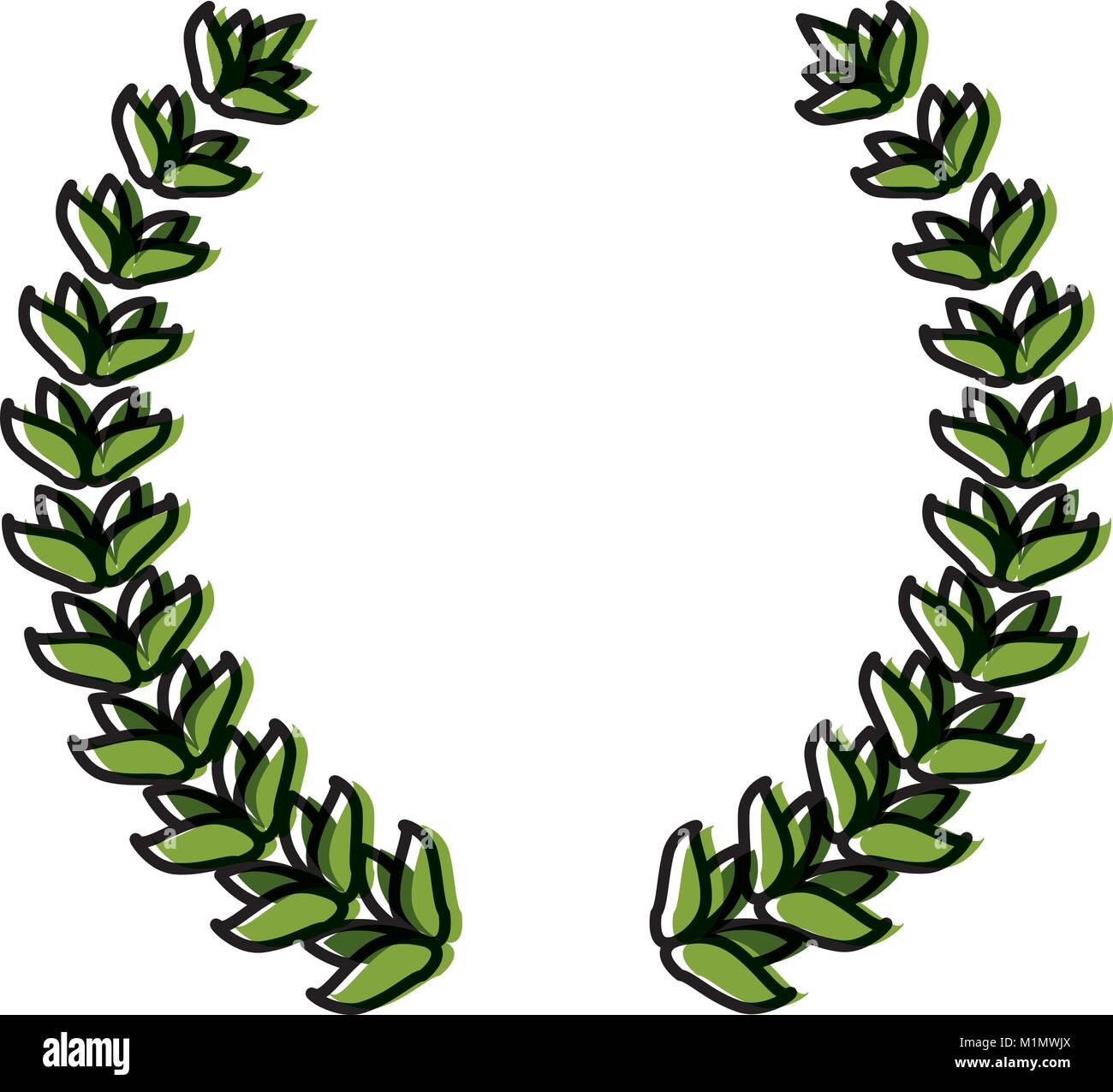 Wreath leaves symbol Stock Vector Image & Art - Alamy