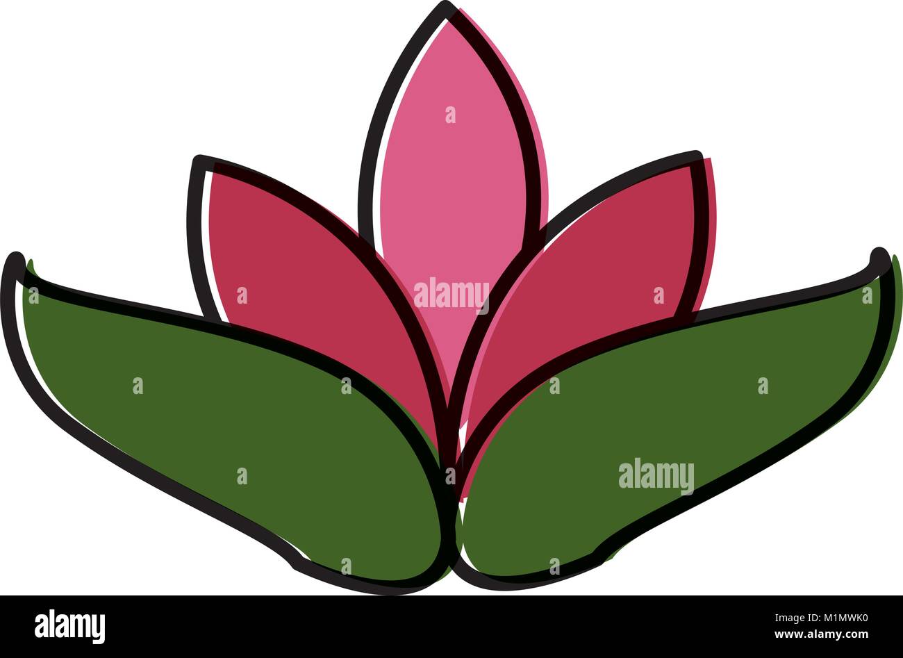 Flower heraldic symbol Stock Vector Image & Art - Alamy