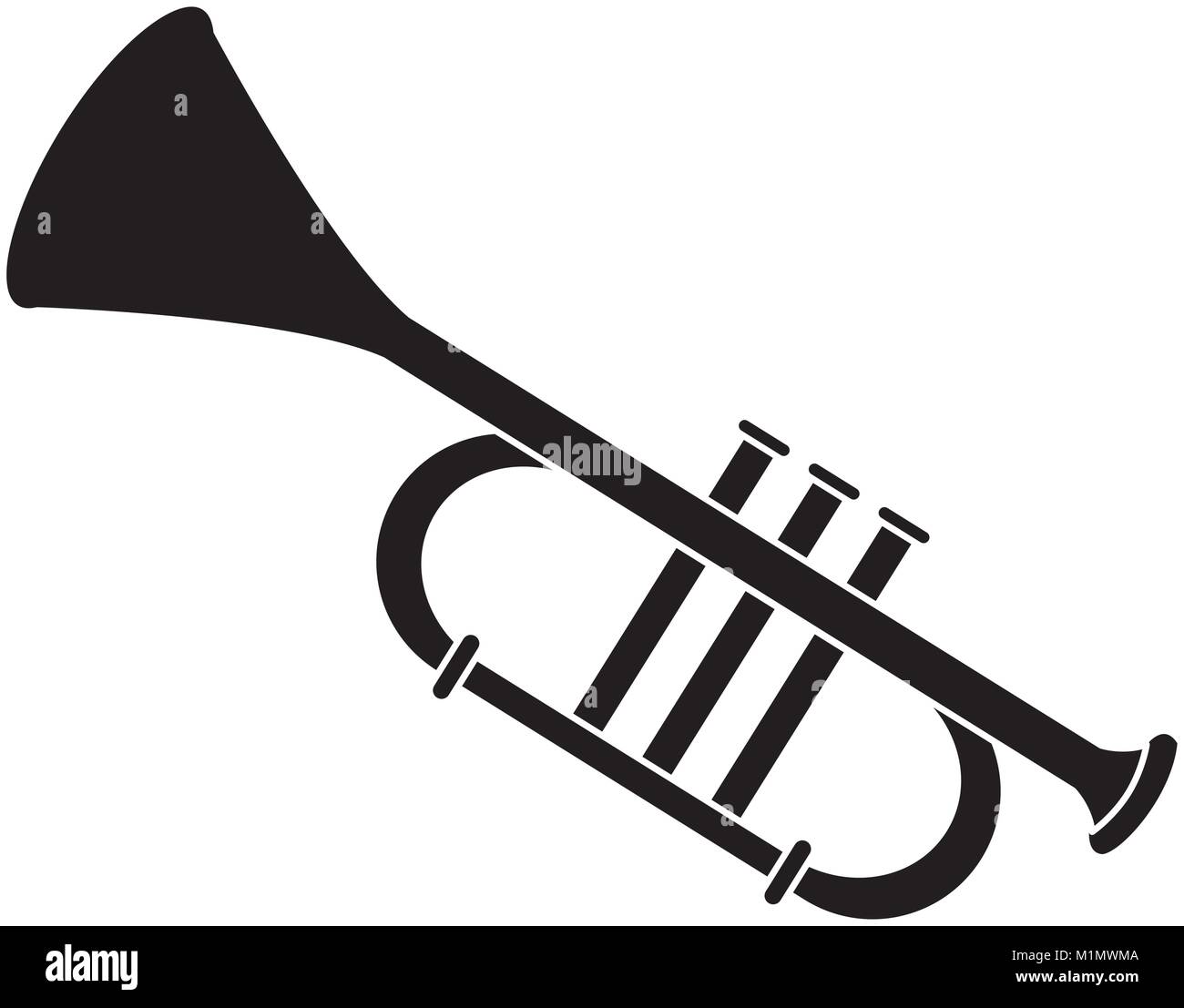 Trumpet music instrument Stock Vector Image & Art - Alamy