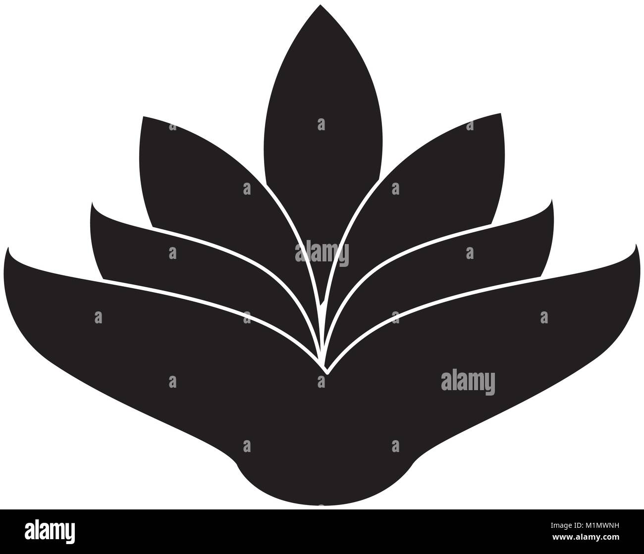 Flower heraldic symbol Stock Vector Image & Art - Alamy