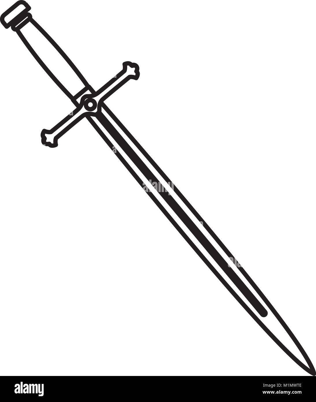 Sword medieval weapon Stock Vector Image & Art - Alamy