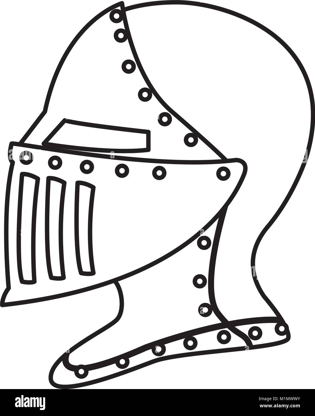 Knight Helmet Coloring Page