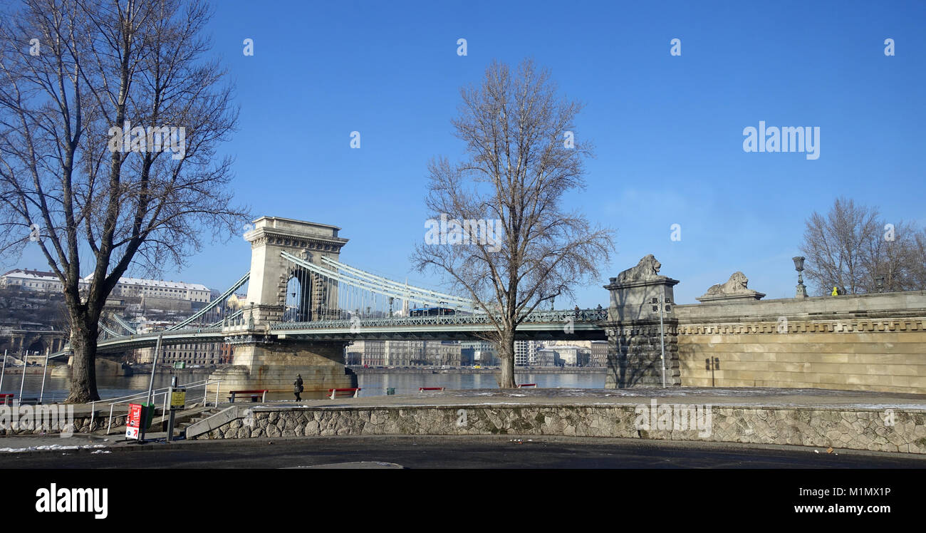 Szechenyi Chain Bridge in Budapest, Hungary Stock Photo - Alamy
