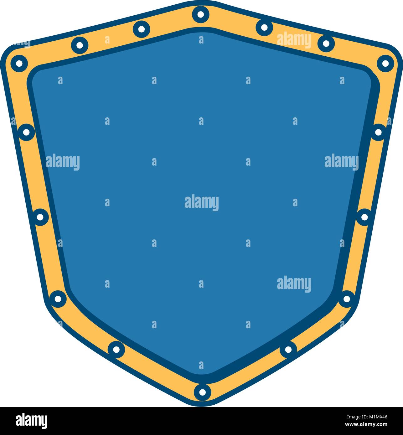 Strong blue metallic shield hi-res stock photography and images - Alamy