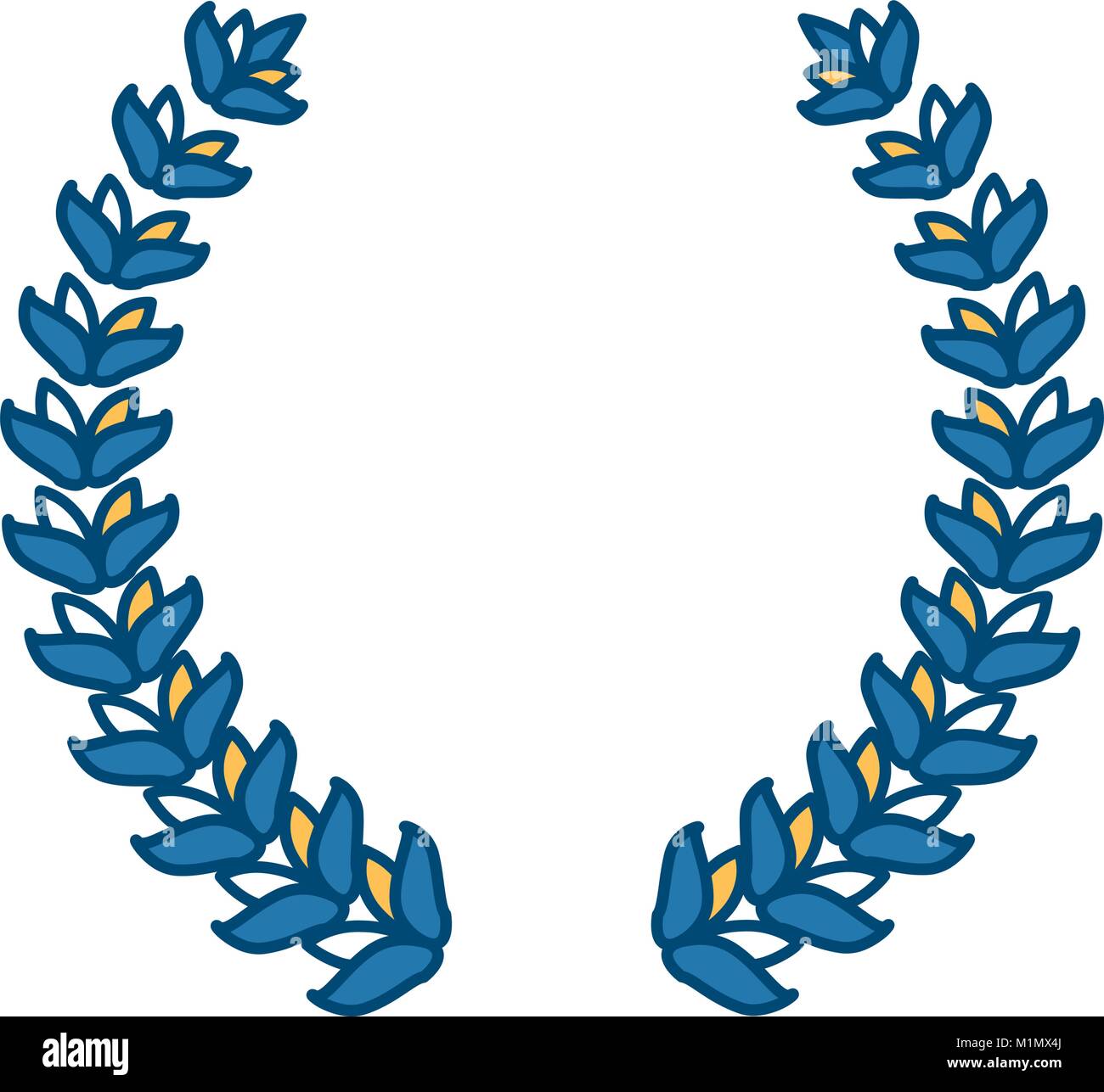 Wreath leaves symbol Stock Vector Image & Art - Alamy